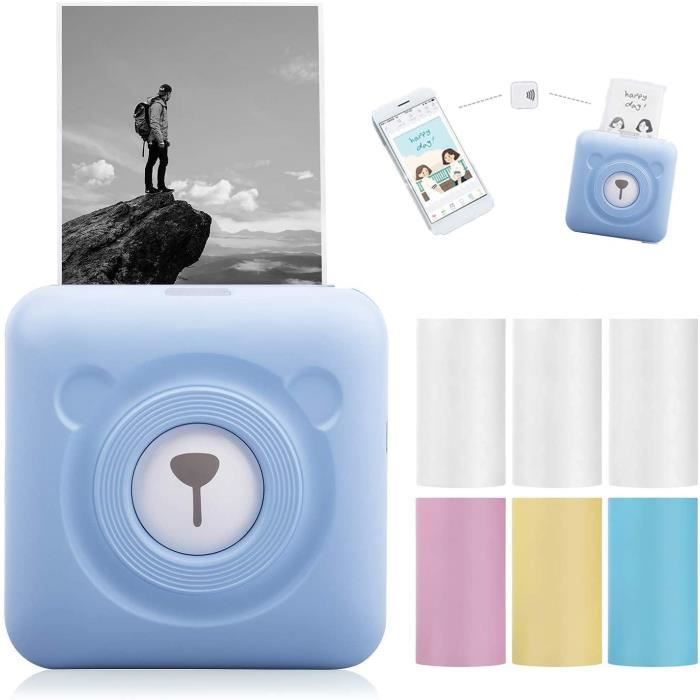 Mini imprimante de poche imprimante thermique sans fil imprimante photo ...