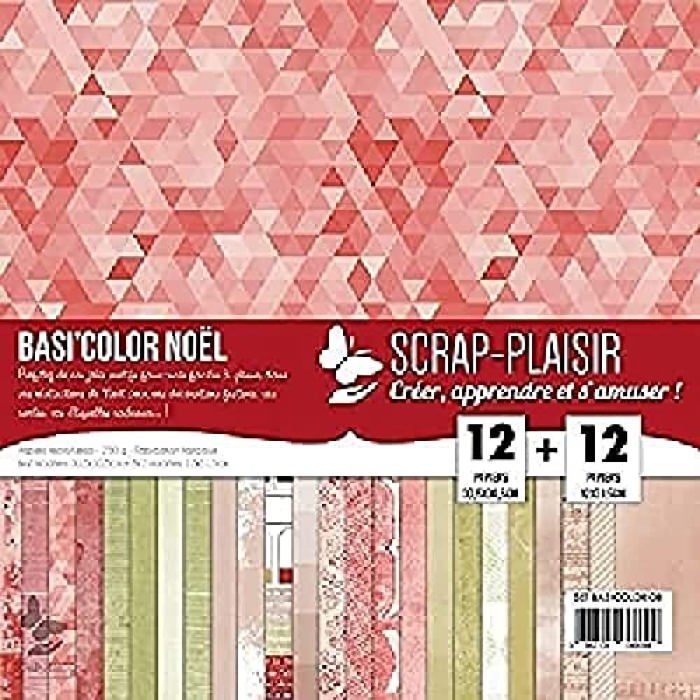 Gabarit de decoupe Basicolor - SET-BASICOLOR-08 - Papier creatif, Noel ...