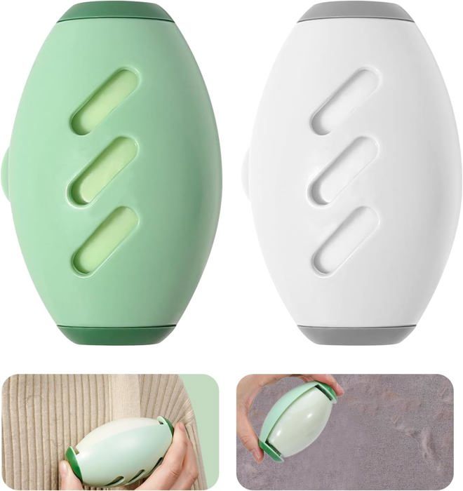 2 Pièces Rouleau à Peluche Réutilisable, Rouleau Adhésif Lavable ...