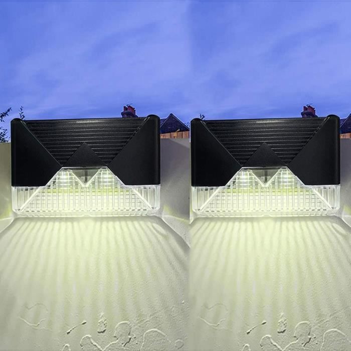 Lot De 2 Appliques Murales Solaires Extérieures, Éclairage Solaire Étanche À Led Pour Terrasse ...