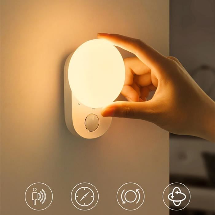 LED Lampe Lune Veilleuse à induction Rechargeable 3000K pour Cabinet ...