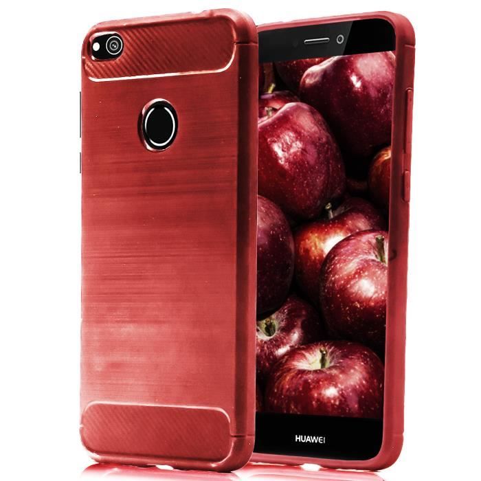 Protection pour Huawei P8 lite Mât Case Facile Coque Rouge - Cdiscount ...