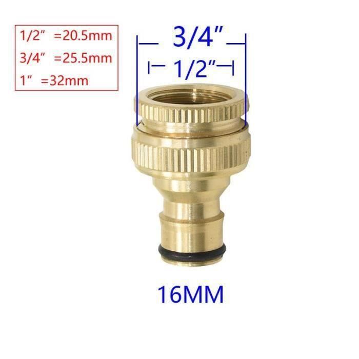 (1I2 x 3I4 inch)Connecteur pour Tuyau de Jardin - AUTREMENT - Filetage pour Connexion Rapide ...