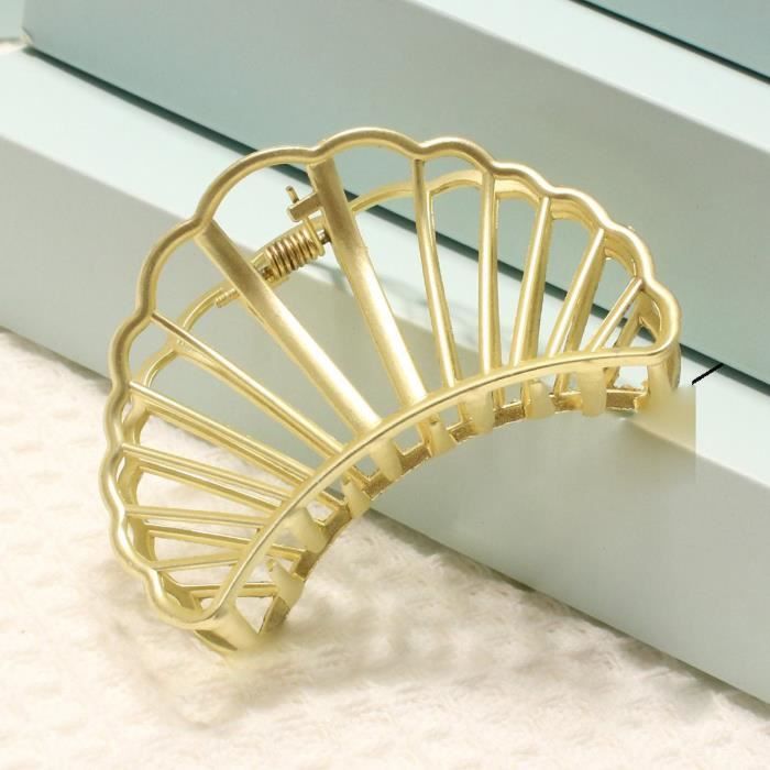 Grande pince à cheveux en métal doré Pince à cheveux en métal doré ...