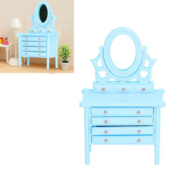 ESTINK Mini coiffeuse de maison de poupée Échelle 1:12 Dollhouse ...