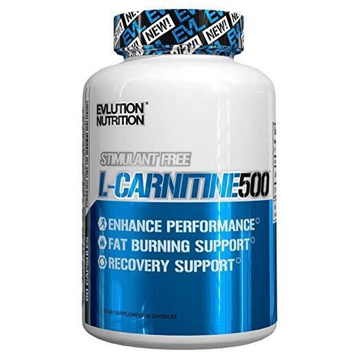 Evlution Nutrition Carnitine500 500 mg de L-Carnitine Pure dans Chaque ...