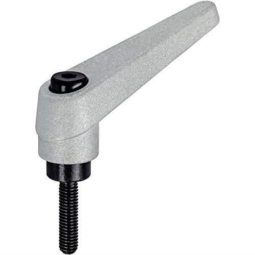 HALDER Levier de serrage réglable Argenté d1 = 18 mm / d2 = M8 / l1 = 32 mm - 24400.0363 ...