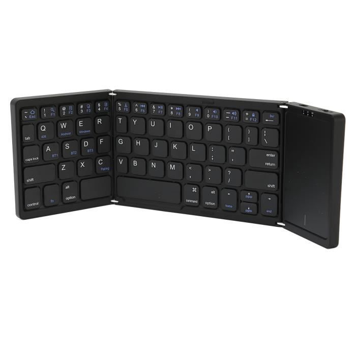 HURRISE Clavier pliable Clavier Bluetooth pliable avec pavé tactile ...