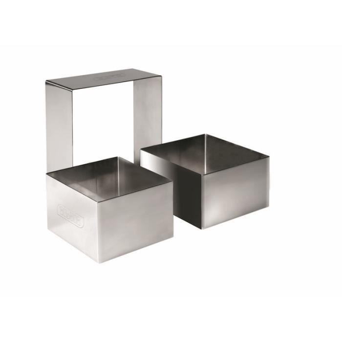 EMPORTE-PIECE CARRE INOX HAUTEUR 4.5 CM - DIMENSIONS 8 X 8 CM - PASSE ...