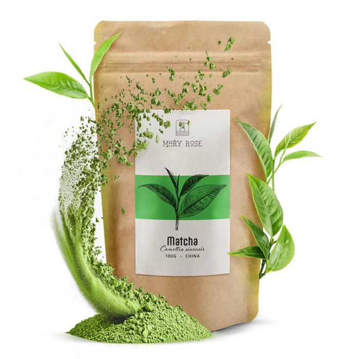 Thé Matcha Mary Rose Vert en Poudre 100 g - Premium, Antioxydant ...