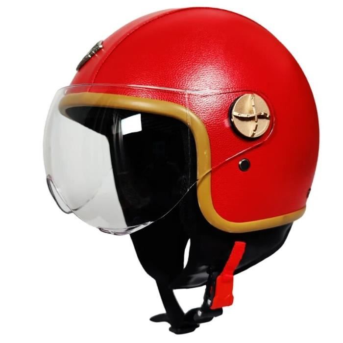 Pare-brise rabattable pour moto,casque demi-visage,équipement de moto ...
