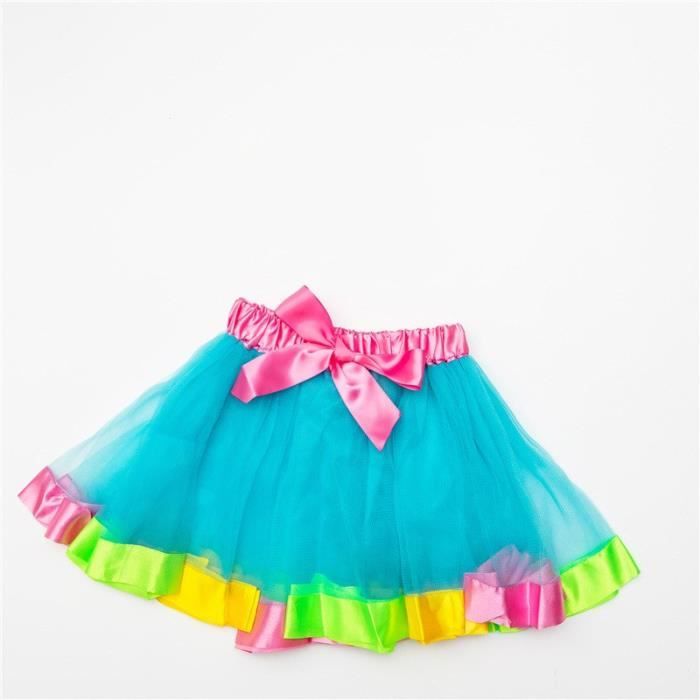 Jupe Tutu - Princesse en Tulle - Bébé Fille 3-8 ans - Couleur Arc-en ...