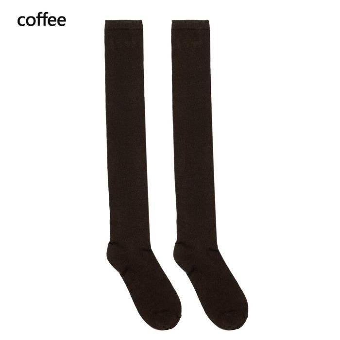 Bas,Bas en coton pour femmes, bas chauds, cuisses hautes, au dessus des ...