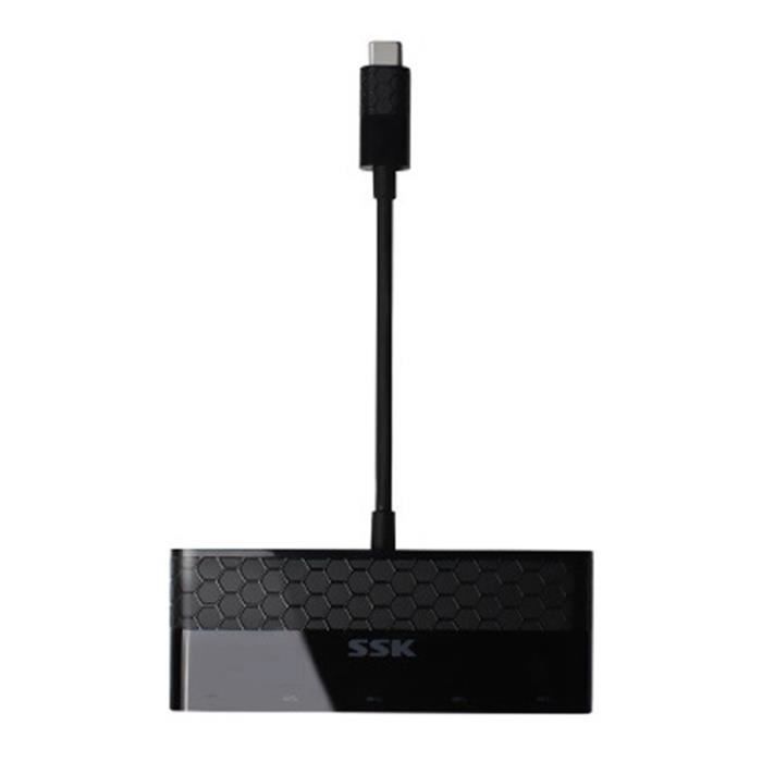 SSK Hub Multifonction Type-C Type -C à Type-C + Adaptateur 4 Ports USB3 ...