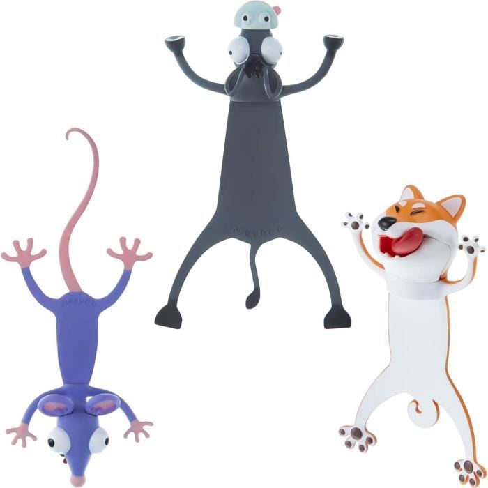 3 Pièces 3D Signet d'Animaux de Dessin Animé Marque-Page de Lecture d ...