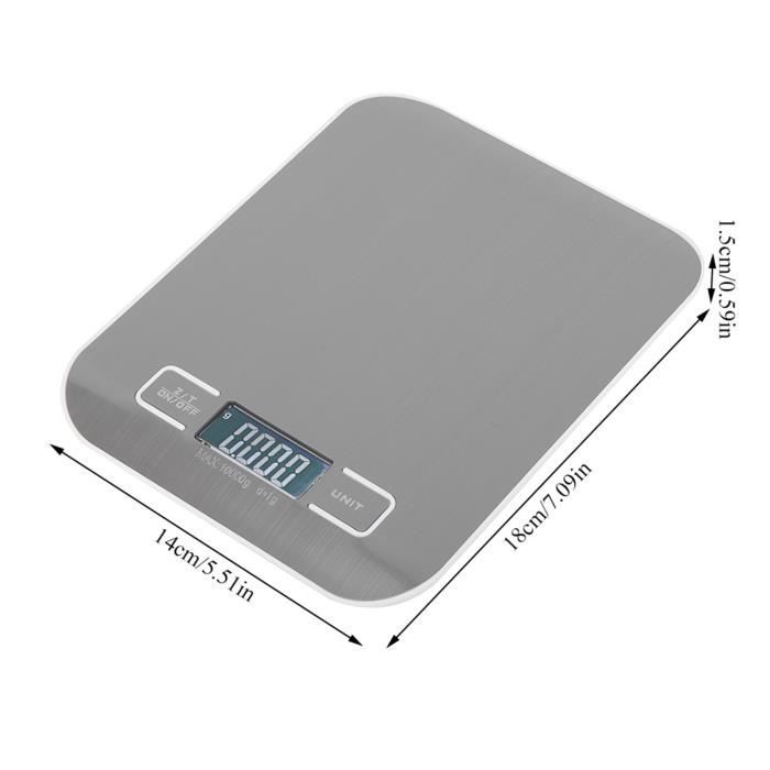 Balance Alimentaire Numérique TBEST - Plage de Pesée 8kg - Précision 1g ...