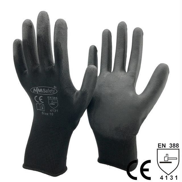 GANT DE CHANTIER,PU1350 BLK-XL--gants de travail en caoutchouc, 12 ...