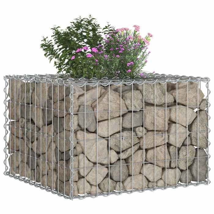 （1 pièce） Lit surélevé gabion Argenté,7.2 kg - Clôture de jardin,patio ...