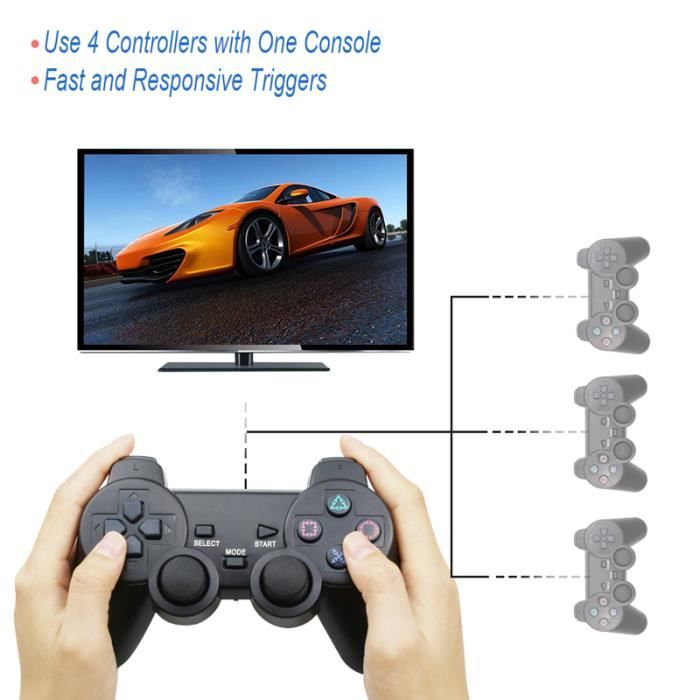 Manette de jeu sans fil - Sony - PS2 - Plug and Play - Double Vibration ...