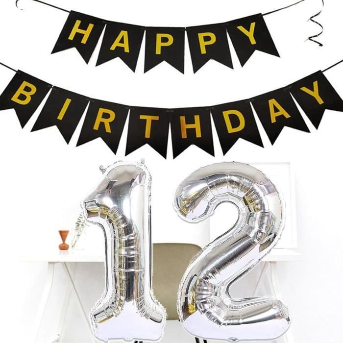 Ballons Anniversaire 12 Ans Garçon, Decoration Anniversaire 12 Ans ...