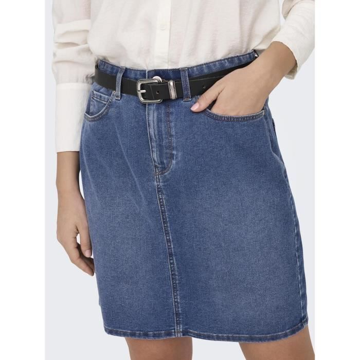 Jupe en jean femme Only Wonder Medium blue denim - Cdiscount Prêt-à-Porter