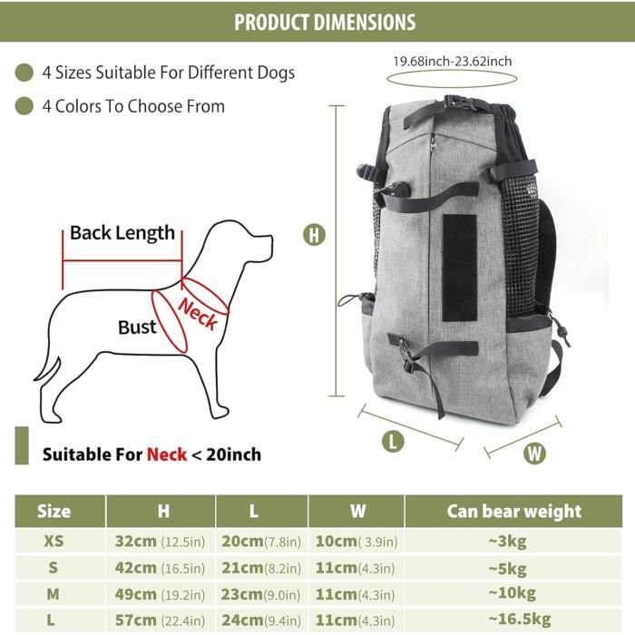 Sac À Dos Pour Chien Randonnée Sac A Dos De Transport Pour Chat Chien ...