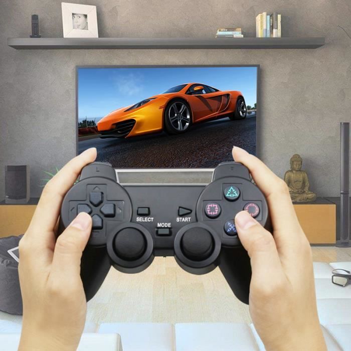 Manette de jeu sans fil - Sony - PS2 - Plug and Play - Double Vibration ...