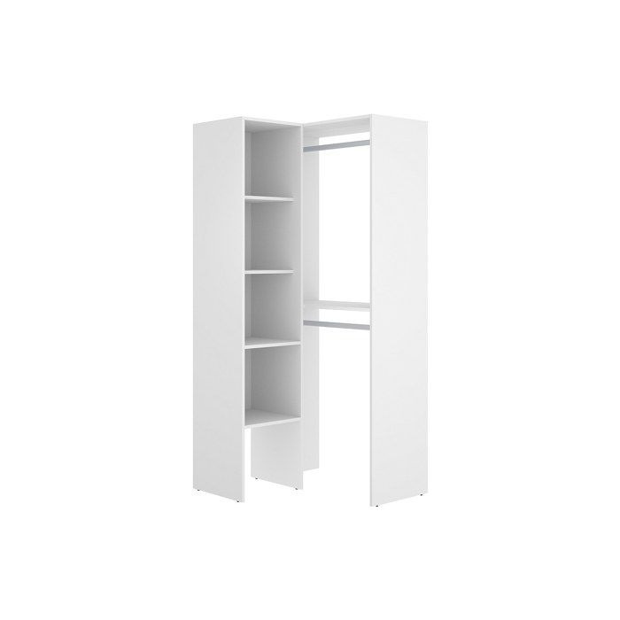Dressing d'angle - L225 cm - Blanc - FERDINAND - Cdiscount Maison