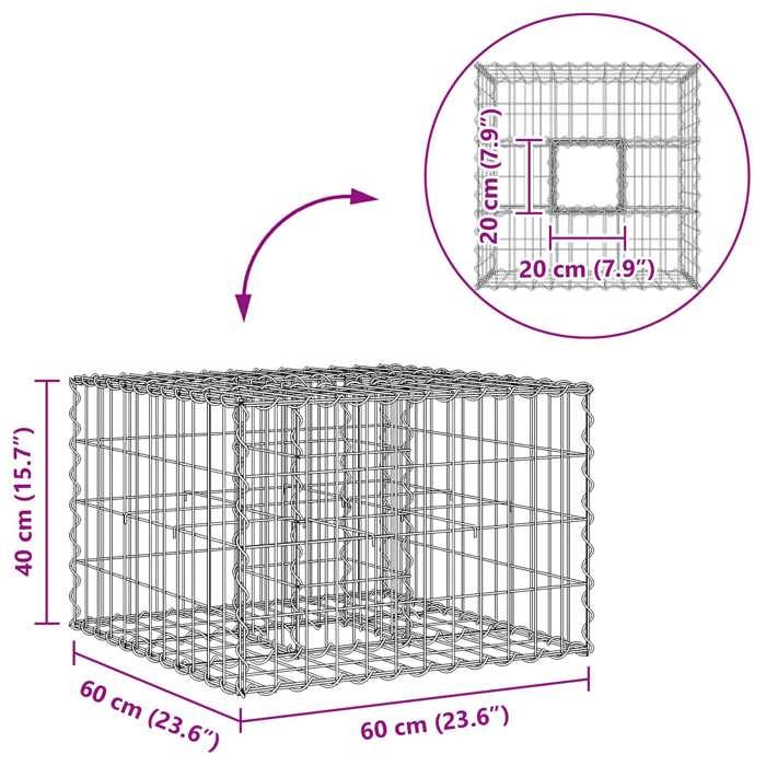 （1 pièce） Lit surélevé gabion Argenté,7.2 kg - Clôture de jardin,patio ...