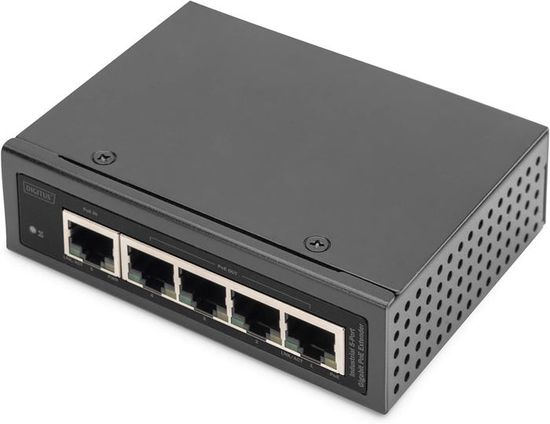 Industriel 5-Port Gigabit PoE Extender - 1 RJ45 Entrée Port 802.3bt - 4 ...