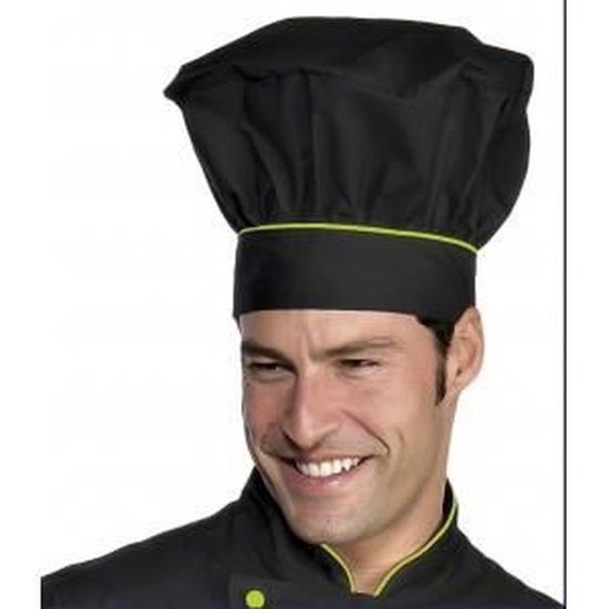Toque de chef de cuisine Noir/Vert - Cdiscount Maison