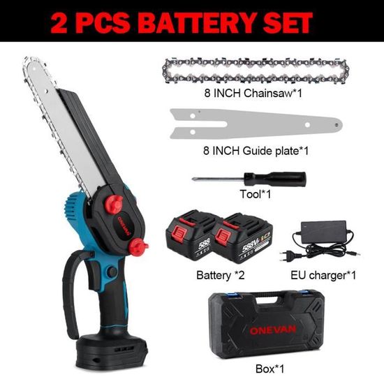 Scie électrique - RUMOCOVO - Portable - Sur batterie - 20 cm - 2 ...