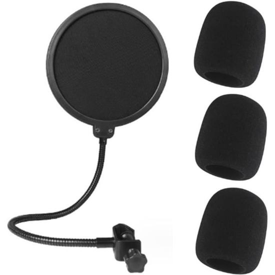 Filtre Anti-Pop Microphone, Micro Filtre Anti-Pop, Avec 3 Éponges ...