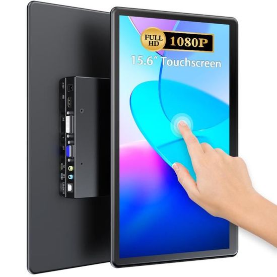 UPERFECT Touchscreen 15.6" 1080 Portable Monitor VGA DVI Port HDMI For ...