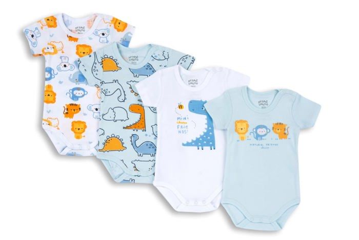 Coffret textile Chicco Ensemble de Body a Manches Courtes en Coton ...