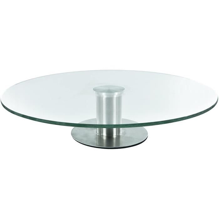Lily Cook KA1742 Plateau rond tournant Plat rotatif sur pied inox Verre ...