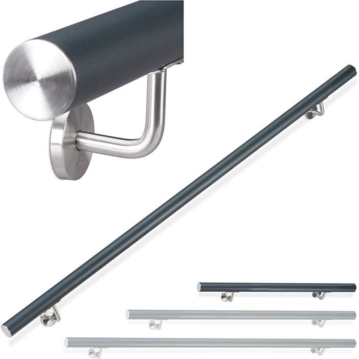 Rampe, main courante ronde, Escalier Aluminium 100 cm, intérieur métal ...