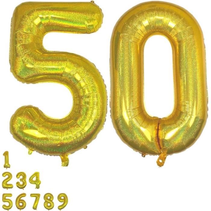 Ballon 50 Ans Or Xxl - Ballon Anniversaire 50 Ans Decoration, Ballon ...