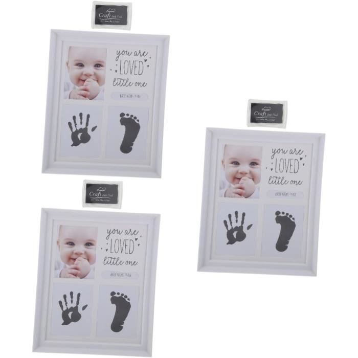 3 Ensembles Main Et Pied Tampon Encreur Photo Cadre Maman Présente ...