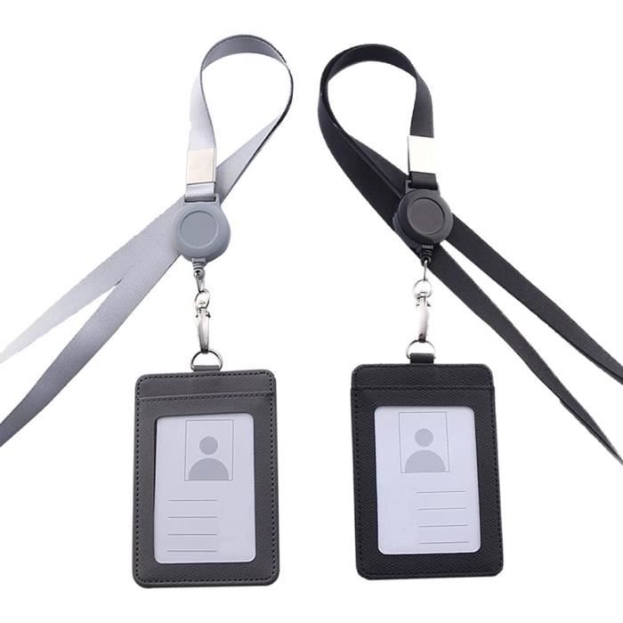 2 Pièces Porte Badge, Badges D'Identification, Porte Badge Tour de Cou ...