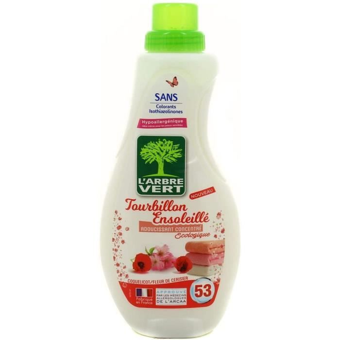 L'arbre vert Adoucissant Concentré Écologique Tourbillon Ensoleillé 53 ...