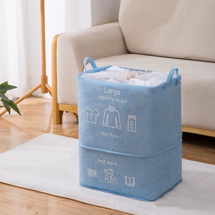 Panier à linge,Panier à linge de rangement pliable,Super grand,avec ...