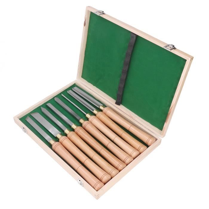 Ensemble d'outils de tournage de tour 8 pièces outil de tournage tenu dans la main tour en acier ...