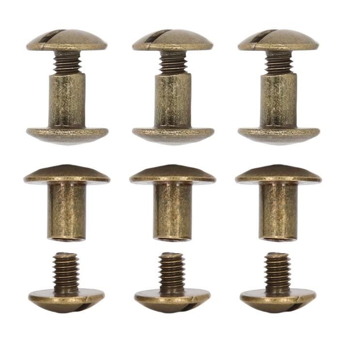 Vis à tête plate ronde de reliure Vis de reliure de livre, 200 ...