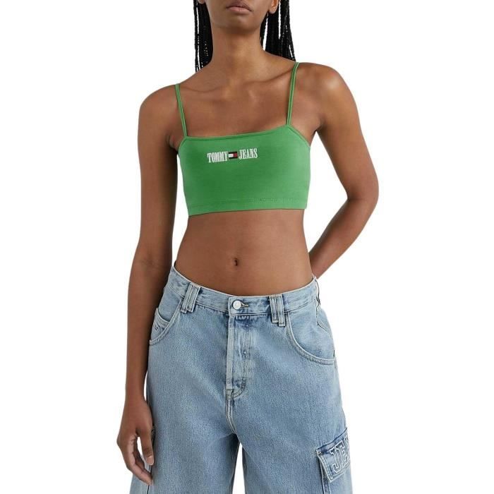 Top Tommy Jeans Ultra Crop Vert pour Femme Vert - Cdiscount Prêt-à-Porter