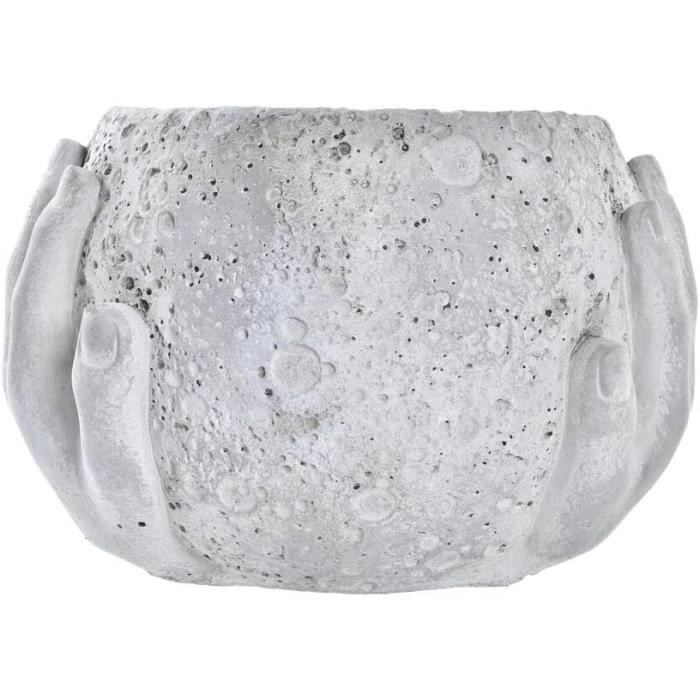 Pot De Fleurs De Marque Gris Ciment (22 X 19 X 15 Cm) (Référence ...