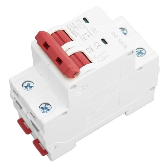 Disjoncteur domestique Disjoncteur 2P DC 1000V MCB 63A Interrupteur de ...