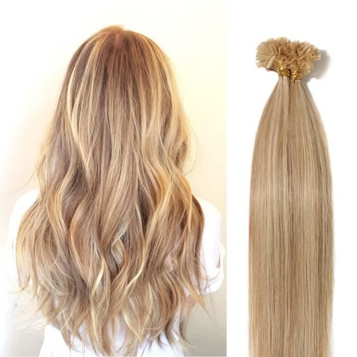 Extensions Keratine Pose a Chaud Cheveux Naturel 100 Mèches-50g- 40cm ...
