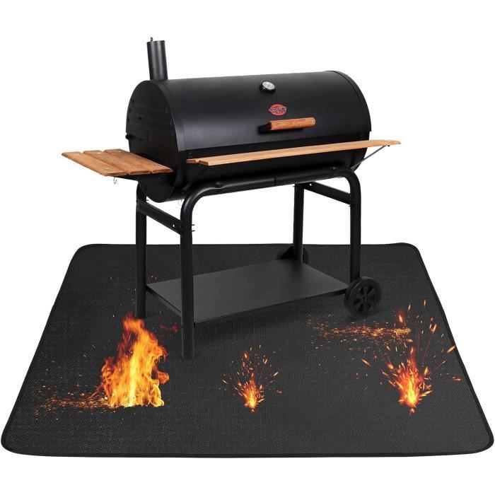 Tapis de brasero pour terrasse, 91.4x121.9 cm, tapis de barbecue d ...