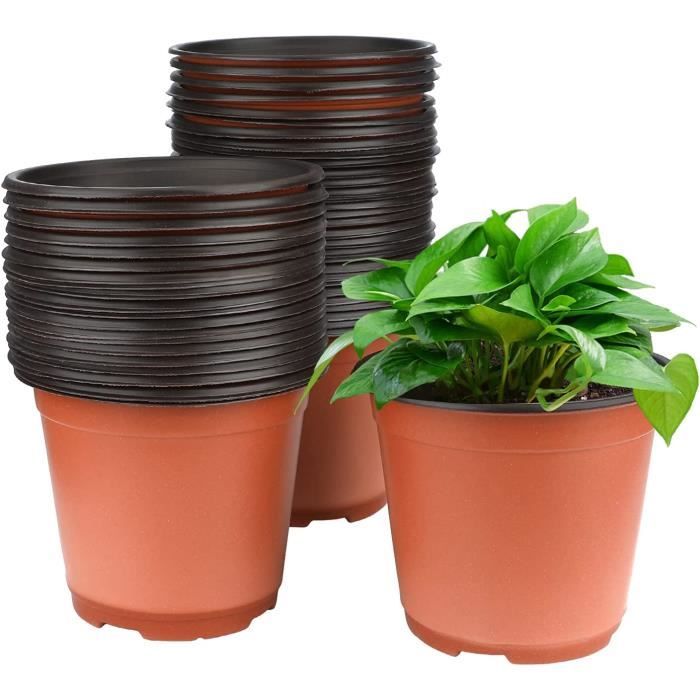 KINGLAKE 100 Pots de Plantes en Plastique Pots de semences de 15 cm ...